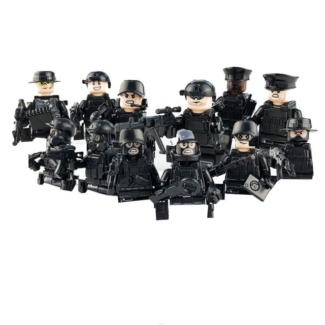 WUHUI 28 Mô Hình Nhỏ Quân Đội SWAT WW2 Bộ Đồ Chơi Xây Dựng Khối Xây ...