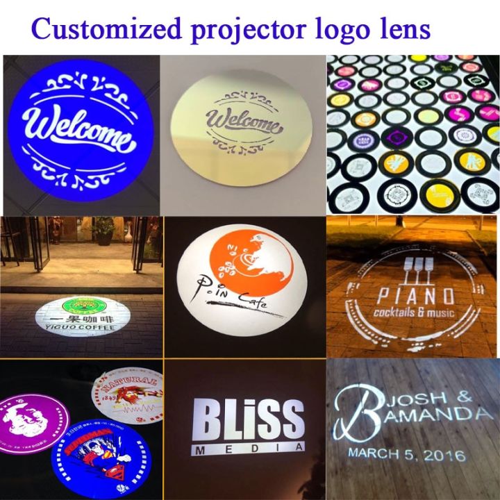 customized logo projector glass store shopping mall sign gobo logo lens ...