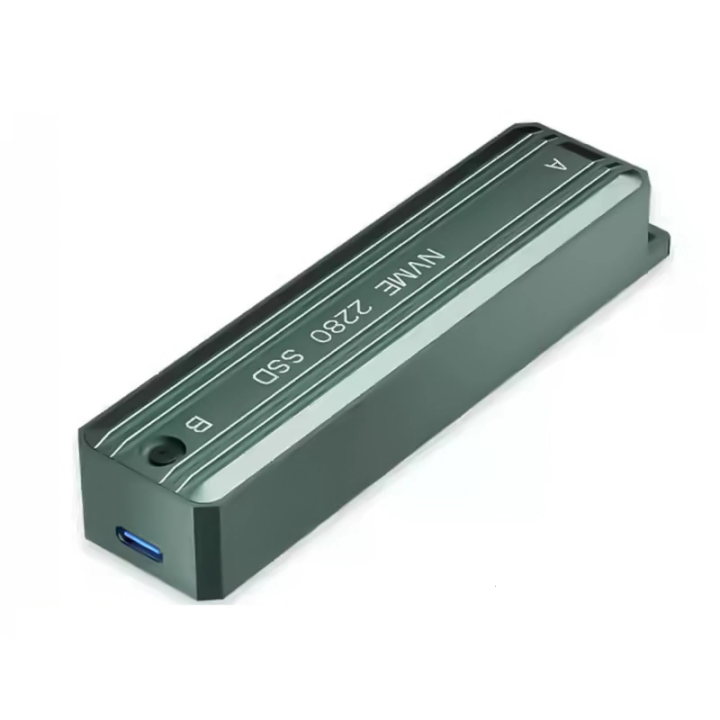 Double M.2 NVMe Hard Drive Enclosure 10Gbps NVMe Enclosure USB C M.2 ...