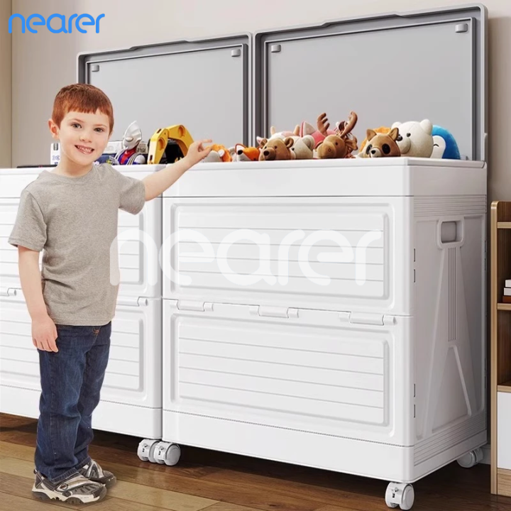 NEARER Home flip storage box, large capacity home organizing and ...