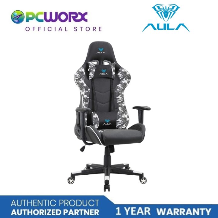 Aula F1007 Gaming Chair Black White | Lazada PH