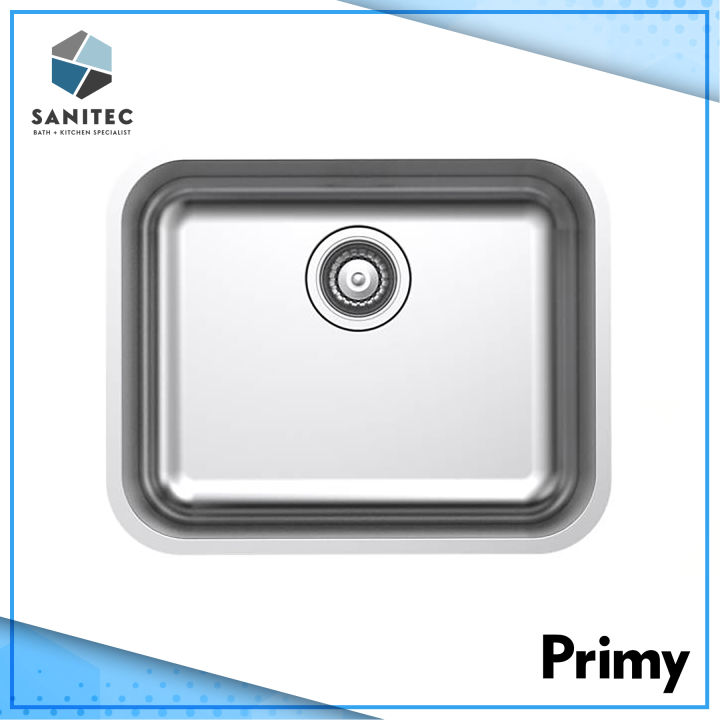 Primy 1 bowl under mount kitchen sink with overflow by Sanitec | Lazada PH