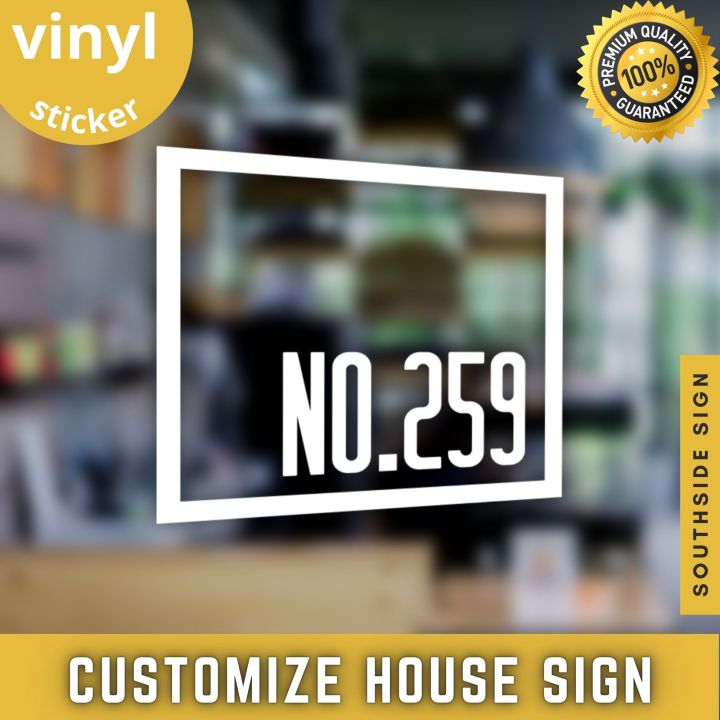 Custom Made 】House Number Sign - Southside Sign Mode Nombor Rumah Vinyl ...