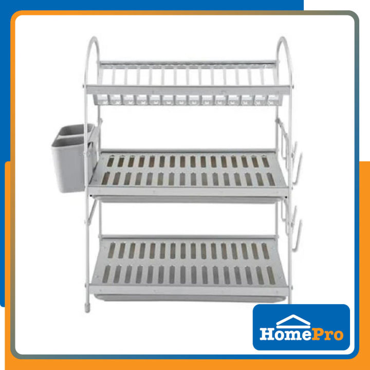 DISH RACK ALUMINIUM 3 TIER KECH SILVER | Lazada