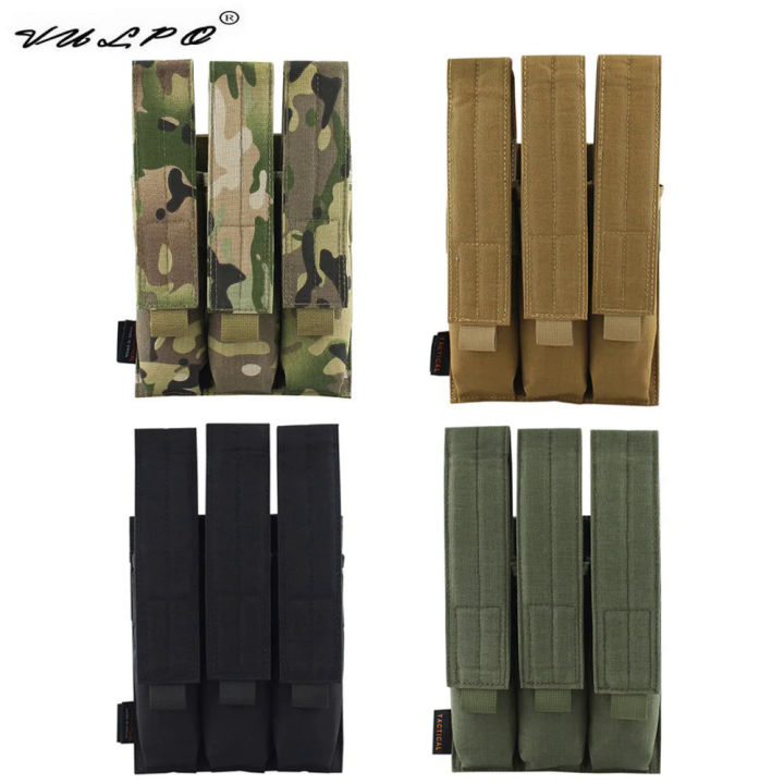 VULPO Tactical Triple Magazine Pouch Modular Molle Triple Mag Pouch ...