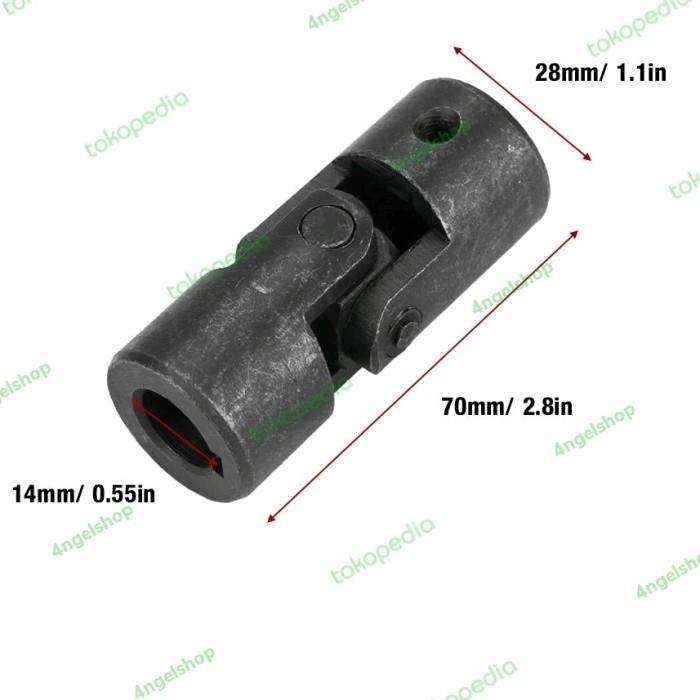 MOTOR SHAFT UNIVERSAL JOINT 14M CONNECTOR JOINT COUPLER COUPLING 14MM ...