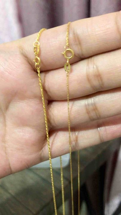 COD PAWNABLE 18K Saudi Gold Chain Necklace(Lightweight ) | Lazada PH