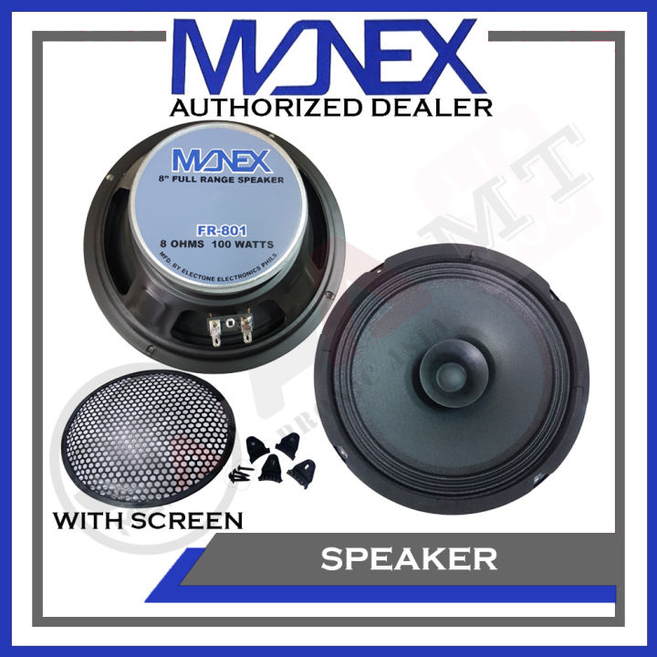 MANEX (FR-801) 8 inches 8 ohms 100 watts Hi-Fi Full Range Speaker + SC8 ...