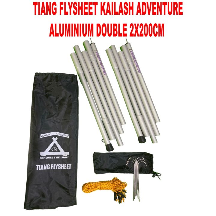 TIANG FLYSHEET ALUMINIUM STANDARD 2X200 CM-DETAIL PADA DESKRIPSI ...