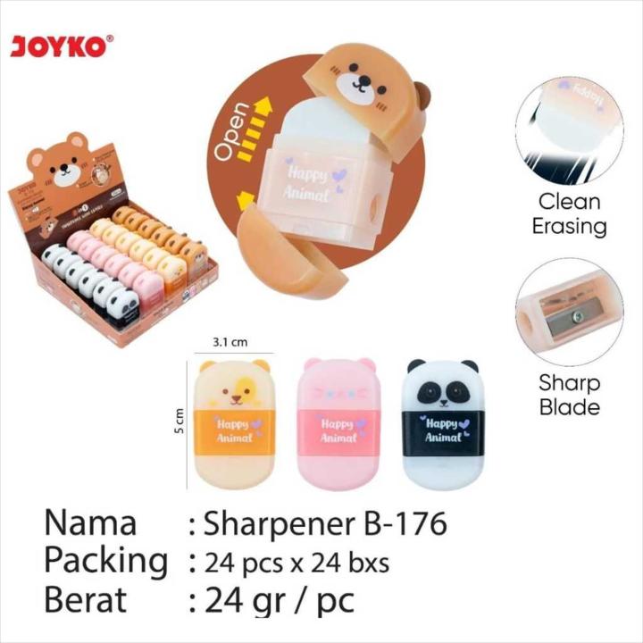 Sharpener dan Eraser joyko B-176 [pcs] | Lazada Indonesia