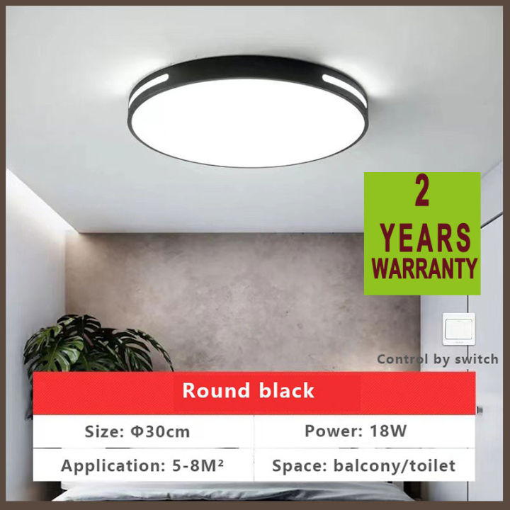 【warranty】Modern LED Ceiling Light Acrylic Round Super Bright 24W~74W ...