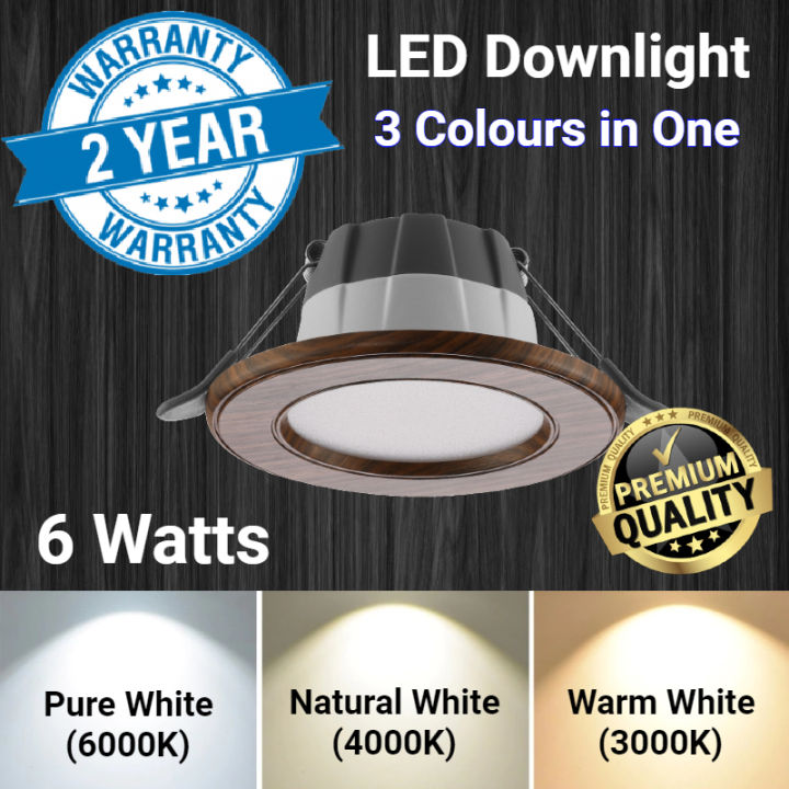 SG ready stock tri-color Round LED downlight integrated driver ...