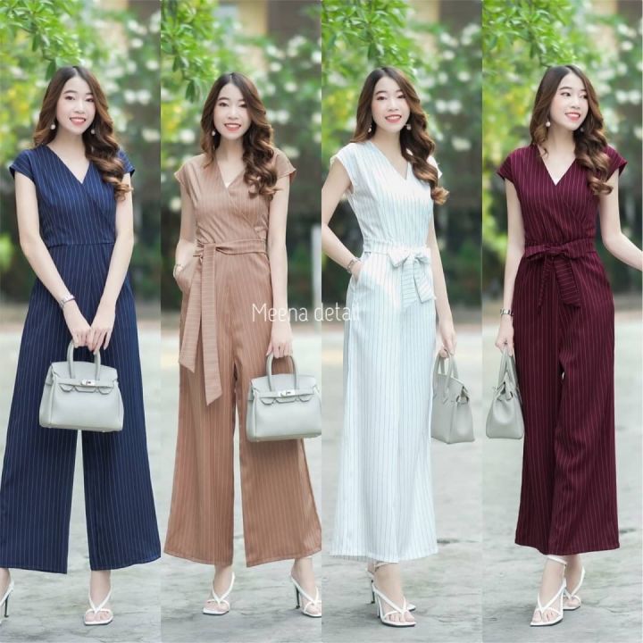 Aya_shop เสื้อผ้าแฟชั่น ชุดจั๊มสูท สีกรม น้ำตาล ขาว แดง พร้อมส่ง ...