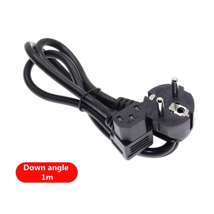 European 2 Pin Male To Iec 3 Pin Eu 90 Degree Adapter Angled To Ac ...