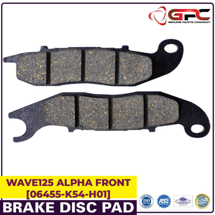 GPC Honda Wave 125 Alpha Front Brake Disc Pad Set [06455-K54-H01 ...
