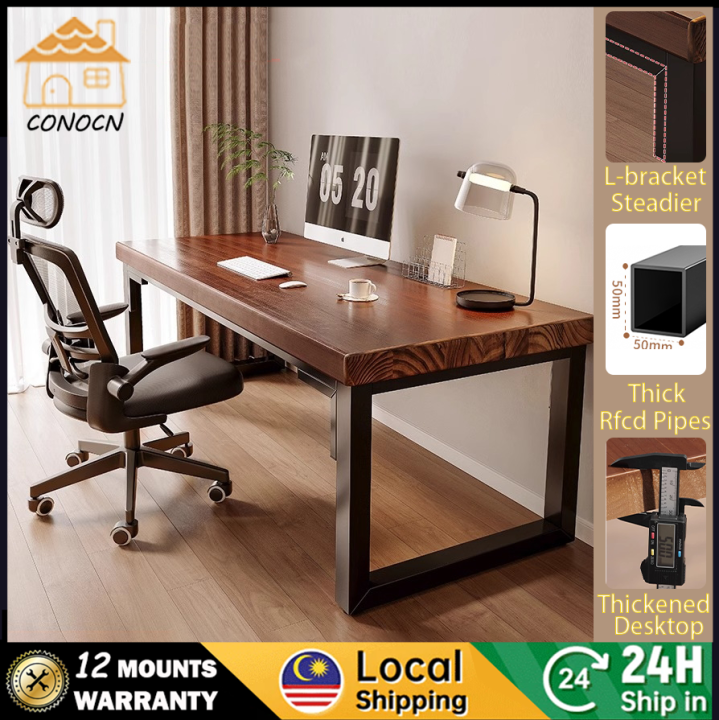 CONOCO Solid Wood Desk Multifunction Computer Desktop Office Home Table ...