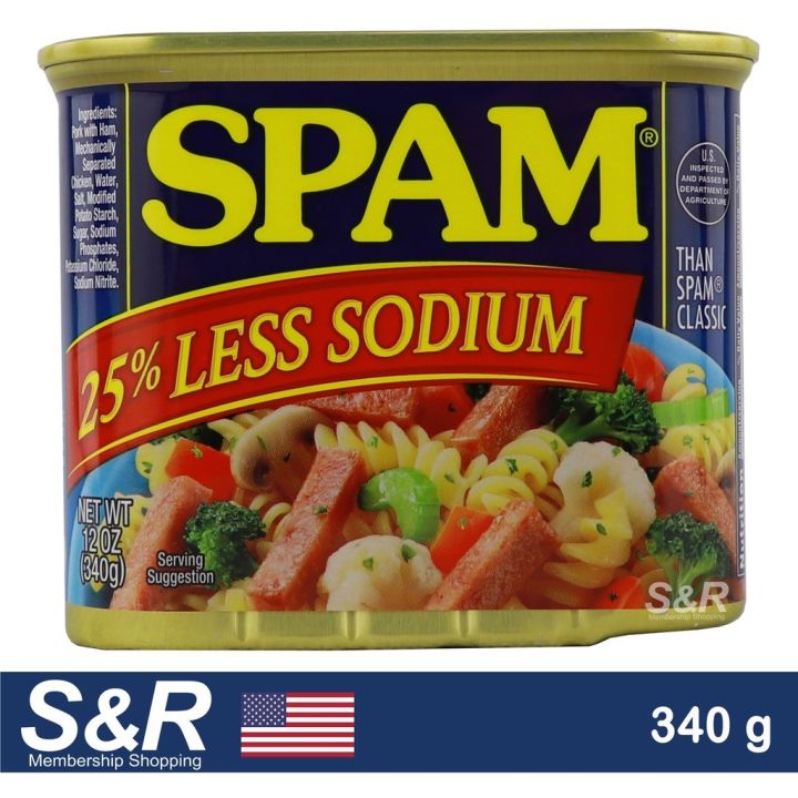 Spam Luncheon Meat 25 Less Sodium 340g | Lazada PH