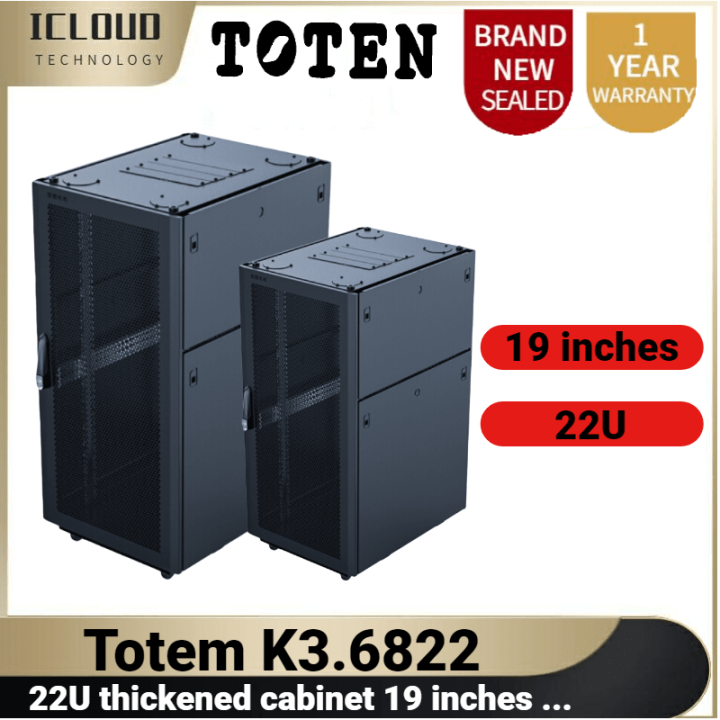 22U Server Rack Cabinet│Thick│600W*600D*1200mmH│22U Totem TOTEN 19 ...