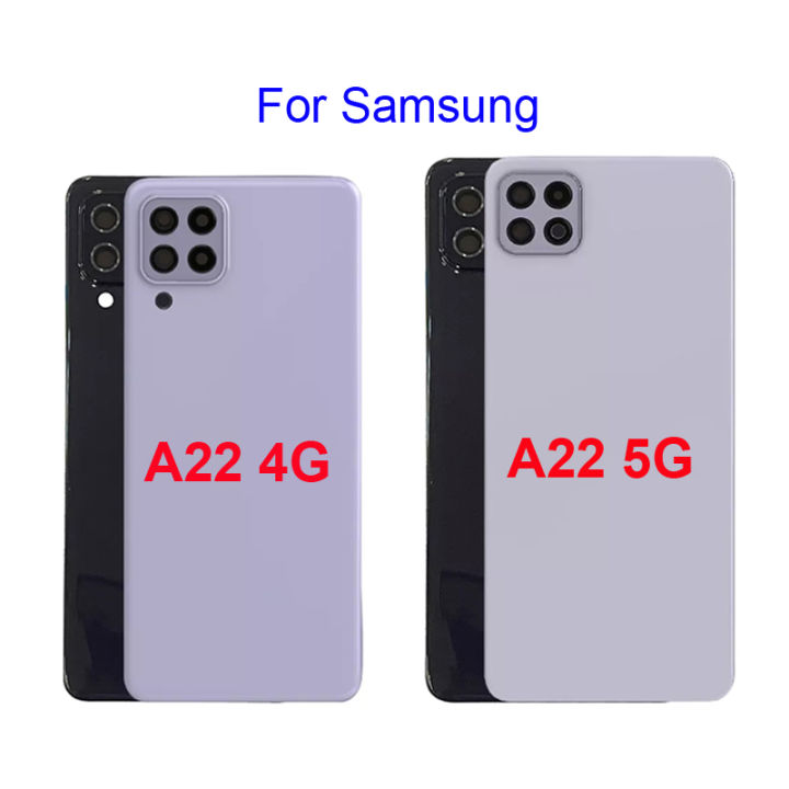 กรอบฝาครอบแบตเตอรี่เดิมพร้อมกาวสำหรับ Samsung Galaxy A22 4G 5G | Lazada ...