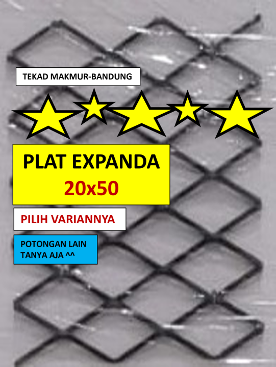 Plat Besi Expanda - 20x50 cm - Plat Expanded - Expanded Mesh - Plat ...