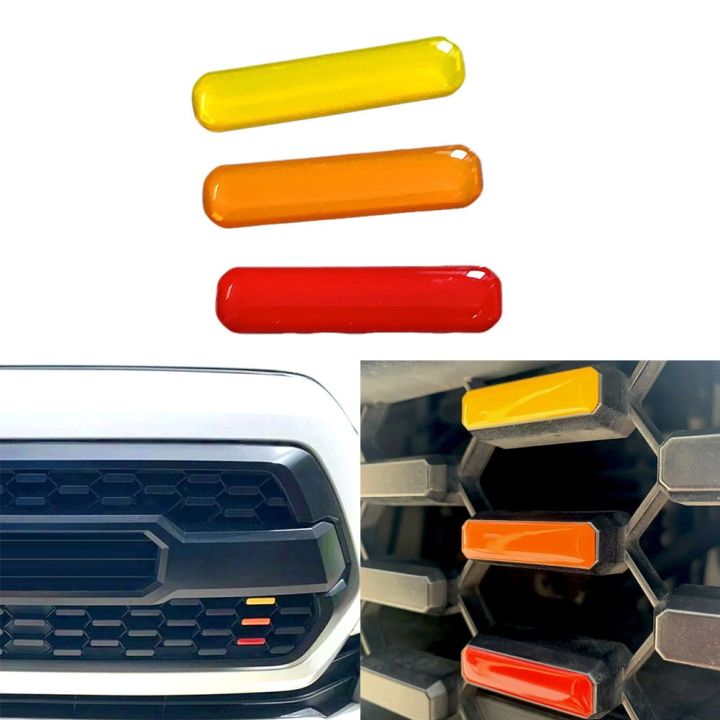 Tri-color Car Grille Sticker Grille Badge Vehicle Emblem For Toyota For ...