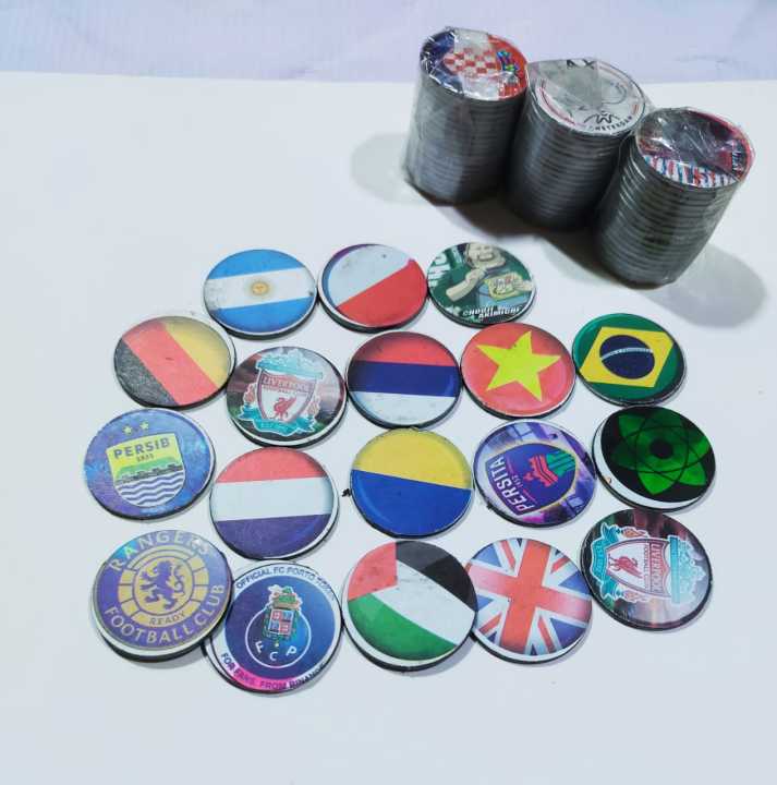 MAINAN ANAK TAZOS/TAJOS BESI TEBAL LEMBARAN DAN TAZOS GACOAN | Lazada ...
