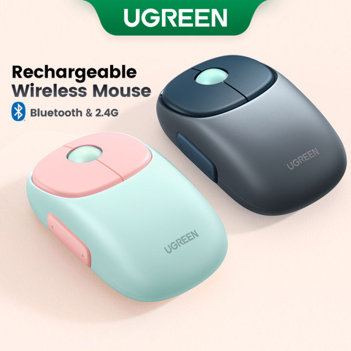 UGREEN MU102 Wireless Mouse, 4 Silent Buttons, Bluetooth 5.0 and 2.4G ...