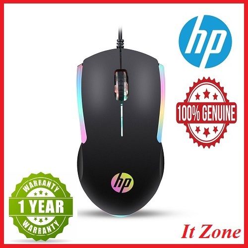 HP M160 OPTICAL USB WIRED GAMING MOUSE WITH MOVING LED EFFECTS AND 3 ...