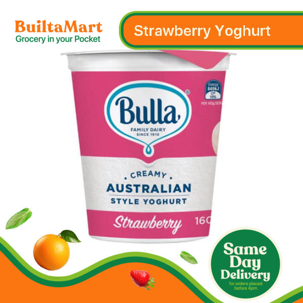 Bulla Strawberry Creamy Australian Style Yoghurt (160g) | Lazada PH