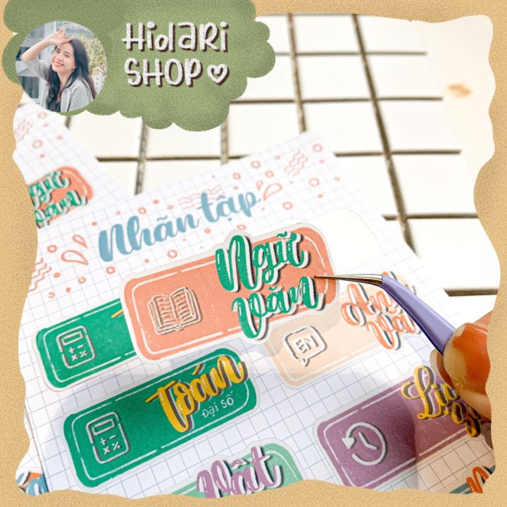 [Sticker Ham Học] Sticker Nhãn Vở Môn Học, Phân Trang Môn Học / Hidari ...