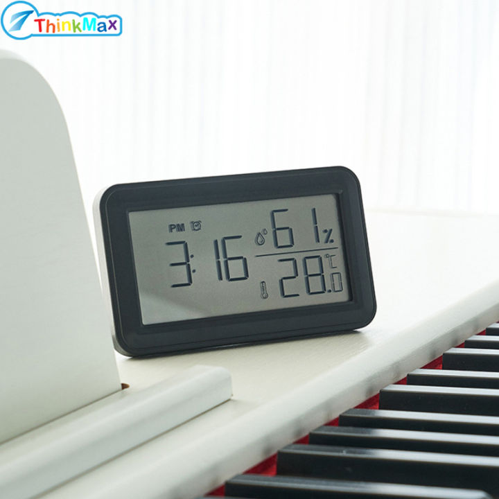 Digital Alarm Clock Lcd Large Screen Time Date Display Temperature ...