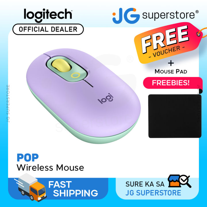 Logitech POP Wireless Mouse Cute and Colorful with Custom Emoji Button ...