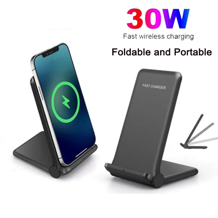 30W Wireless Charger Stand Holder Induction Fast Charging Pad | Lazada PH