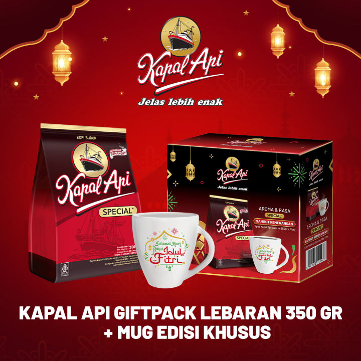KAPAL API GIFTPACK LEBARAN 350 Gr + Mug Edisi Khusus | Lazada Indonesia