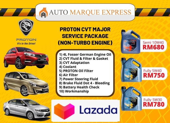 (Installation Included) PROTON CVT Major Service Package - Auto Marques ...