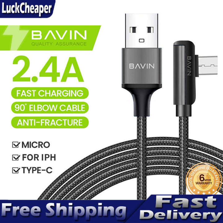 BAVIN CB211 Gaming USB Data Cable 2.4A Fast Charging line Quick Charger ...