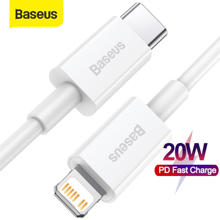 【PD 20W】Baseus USB C To Lightning Fast Charging Charge Cable Type C ...
