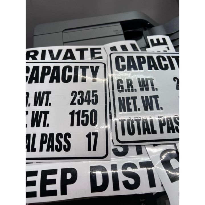 L300 or H100 Capacity Sticker with Private and Not For Hire | Lazada PH