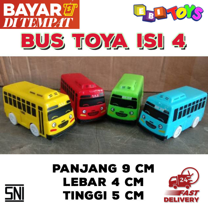 [BISA COD] EBI - Mainan Bus Toya The Little Bus Mini Isi 4 Lengkap LUCU ...