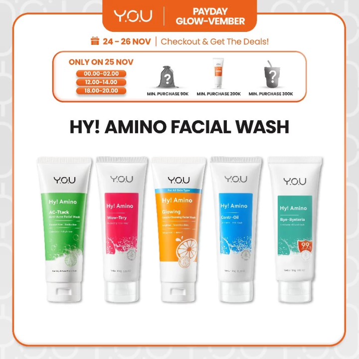 YOU HY! Amino Facial Wash 50gr & 100ML / All Variant | Lazada Indonesia