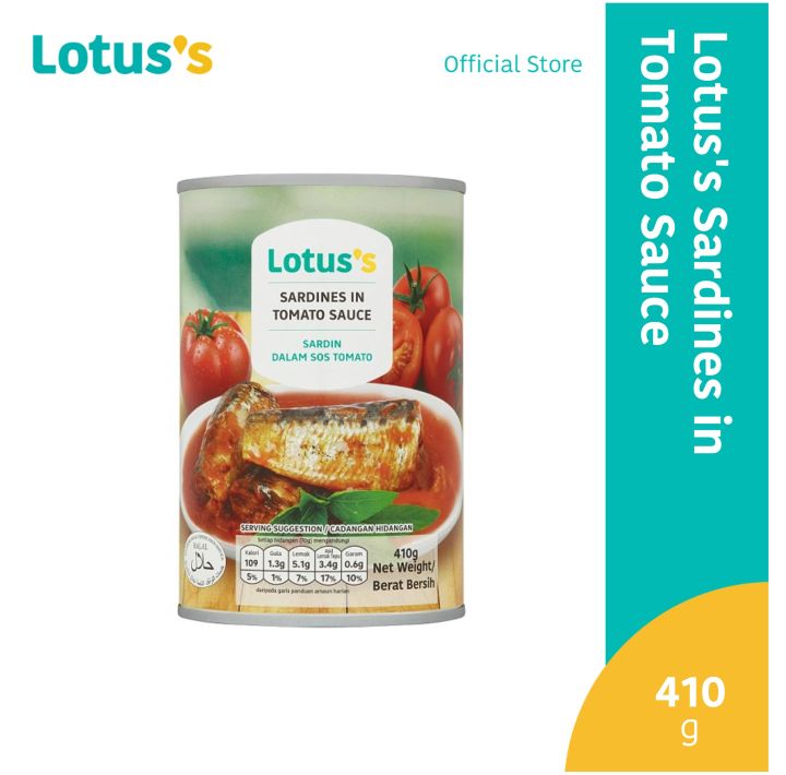 Lotus'S Sardines In Tomato Sauce 410G | Lazada