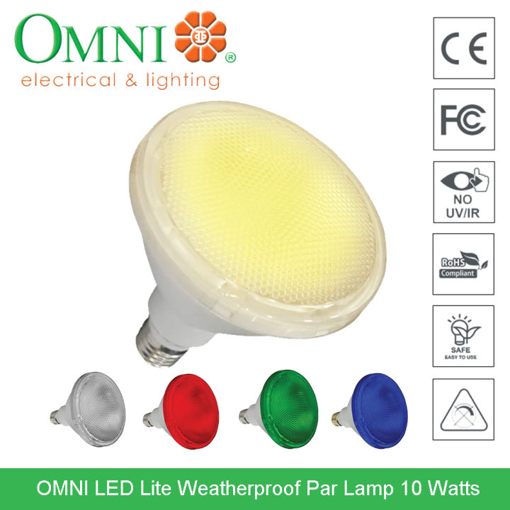 OMNI LED Lite Weatherproof Par Lamp 10 Watts E27 Base- LPR30E27-10W ...