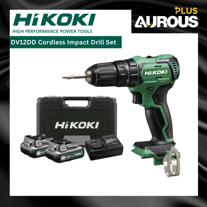 HIKOKI BRUSHLESS CORDLESS IMPACT DRILL MACHINE 38NM 12V (DV12DD) | Lazada