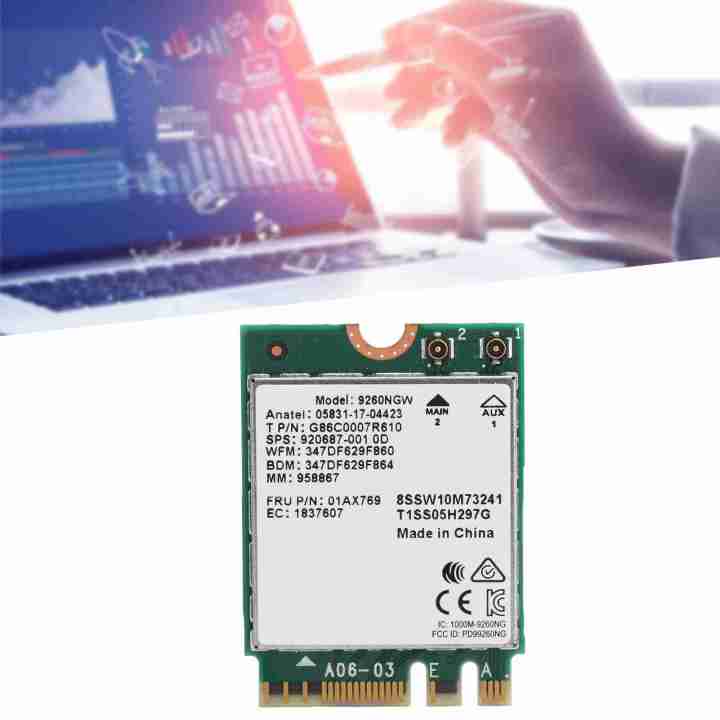 Wireless Wifi Card Antenna Bluetooth 5.0 Dual Band Supplies 9260NGW ...