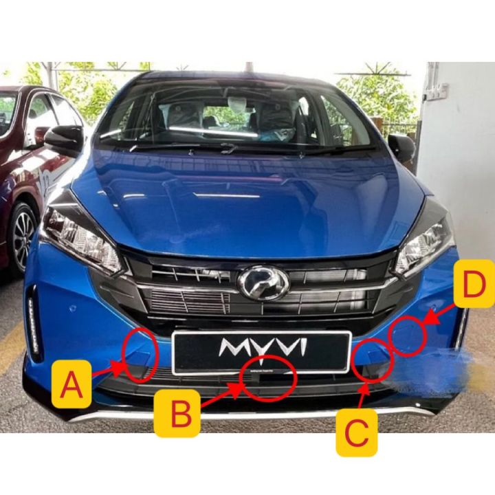 ORIGINAL PERODUA MYVI D51A 2022 FRONT TOWING COVER CAP BUMPER COVER 52127-BZ570 52127-BZD10 ...