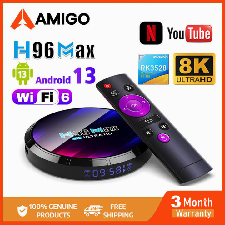 Original H96 Max 4K 5G Tv Box 2023 Latest Version Android 13.0 RK3528 ...
