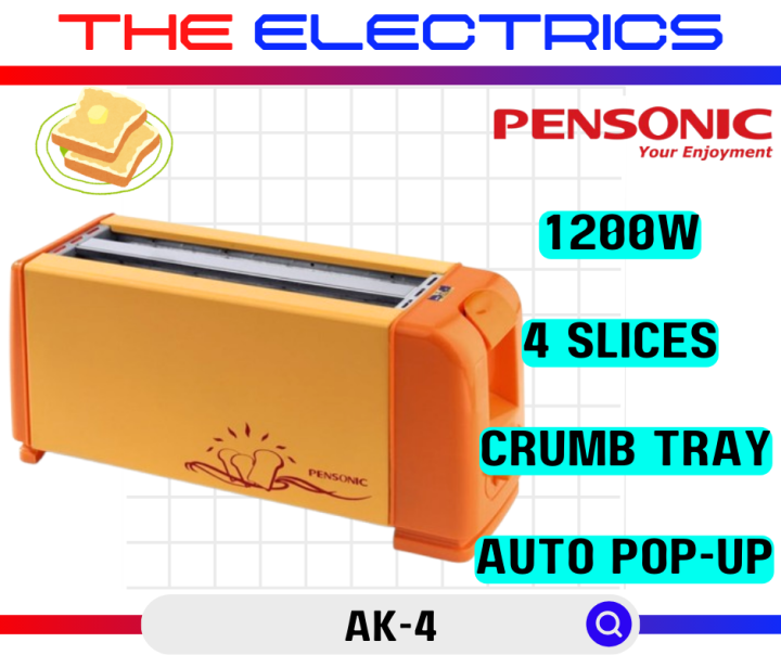 PENSONIC 1200W 4 SLICES BREAD TOASTER AK-4 | Lazada