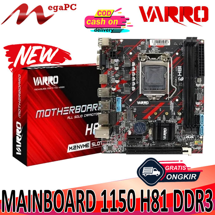 Motherboard Mainboard DDR3 Socket 1150 H81 VARRO M.2 NVME SLOT | Lazada Indonesia