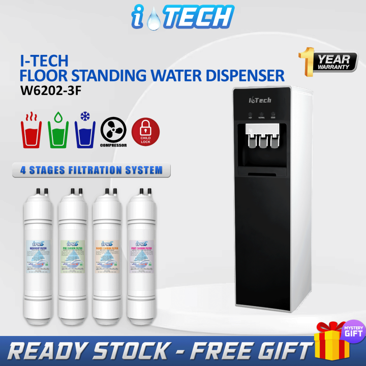 I-TECH Water Dispenser Freestanding Hot Normal Cold Floorstanding Water ...