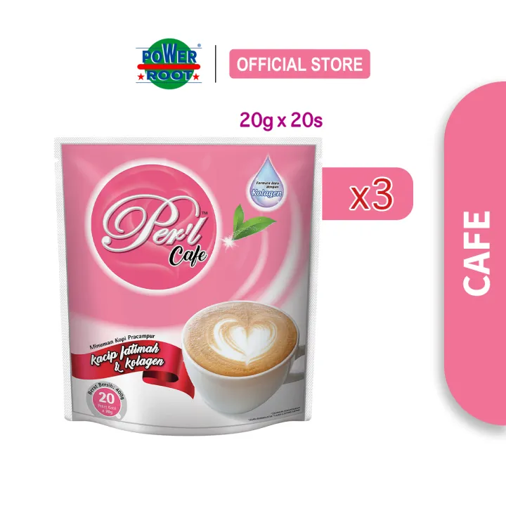 [3 PACKS] Per'l Kacip Fatimah & Collagen Cafe (20gm X 20 Sachets) | Lazada